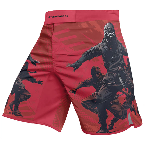 Rashninja Ninja Red Assault Men's Fight Shorts | MMA