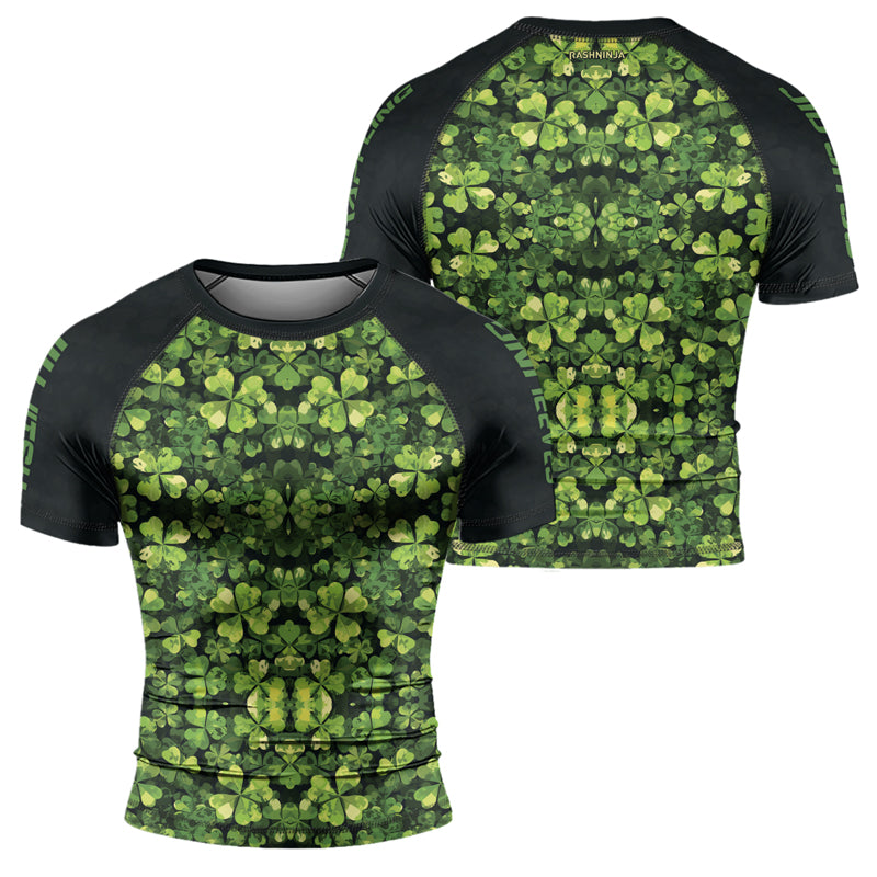 Rashninja Shamrock Warrior Men's Short Sleeve Rash Guard | Patrick