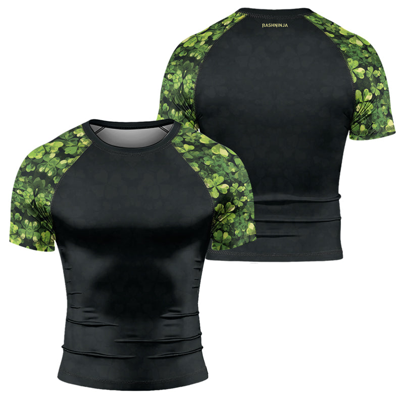 Rashninja Shamrock Warrior Men's Short Sleeve Rash Guard | Patrick