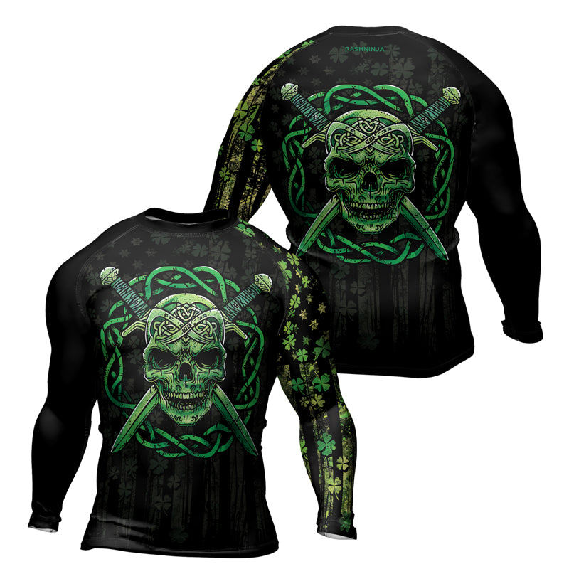 Rashninja Celtic Skull Guardian Men's Long Sleeve Rash Guard | Patrick