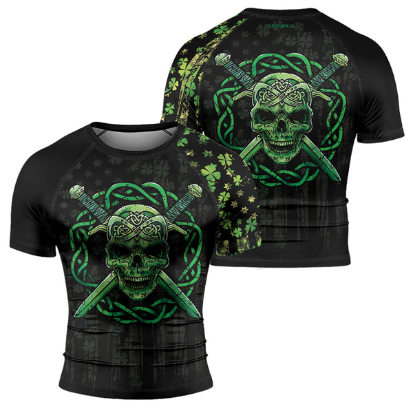 Rashninja Celtic Skull Guardian Men's Short Sleeve Rash Guard Patrick