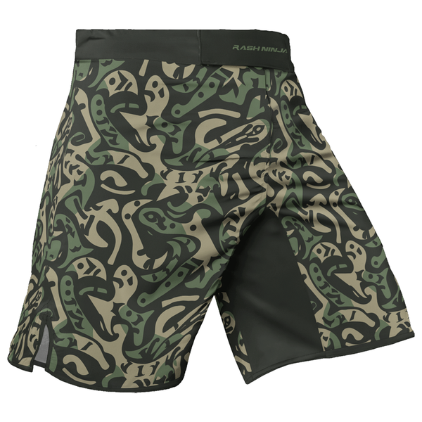 Rashninja Military Abstract Camouflage Men's Fight Shorts | MMA Shorts