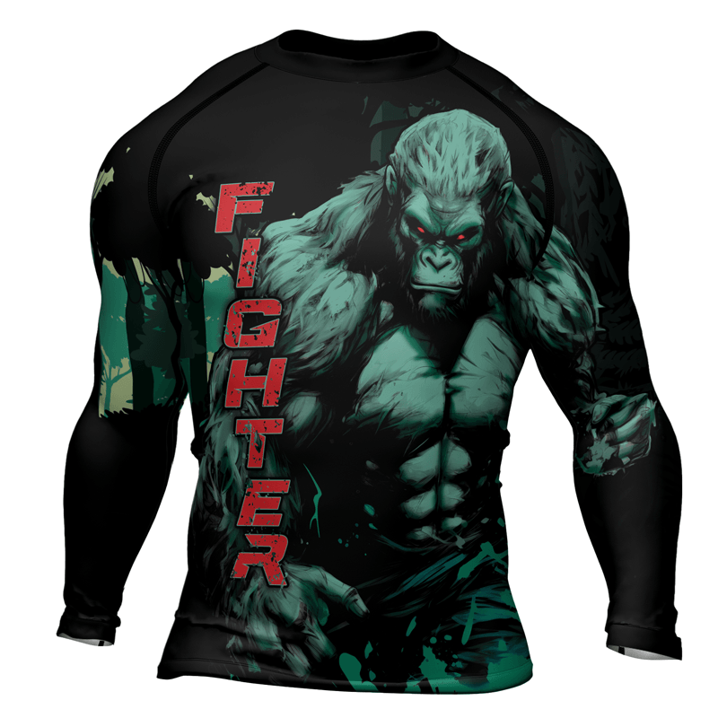 Rashninja Jungle Titan Gorilla Men's Long Sleeve Rash Guard