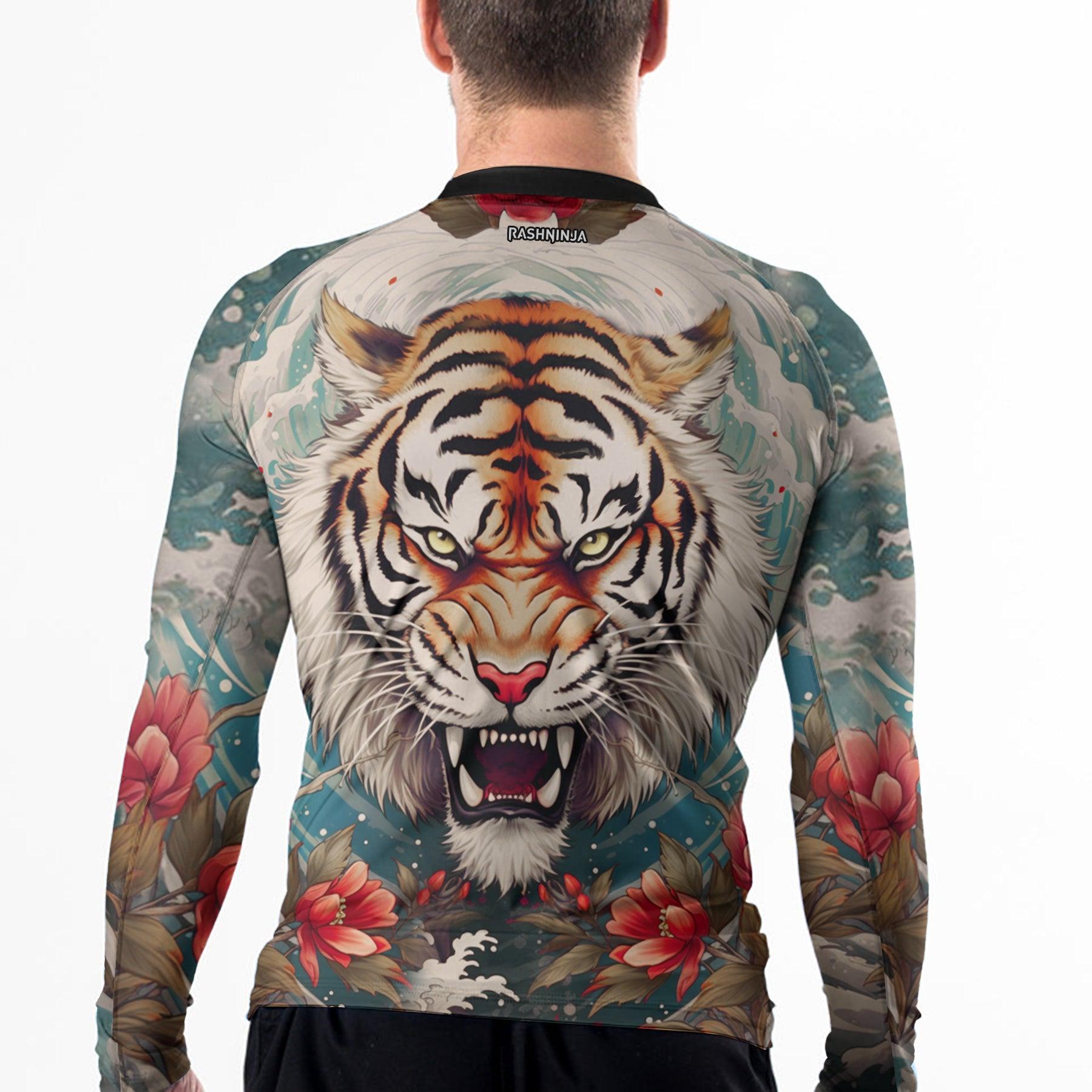 Rashninja Wild Freedom Tiger Men's Long Sleeve Rash Guard | Fightwear