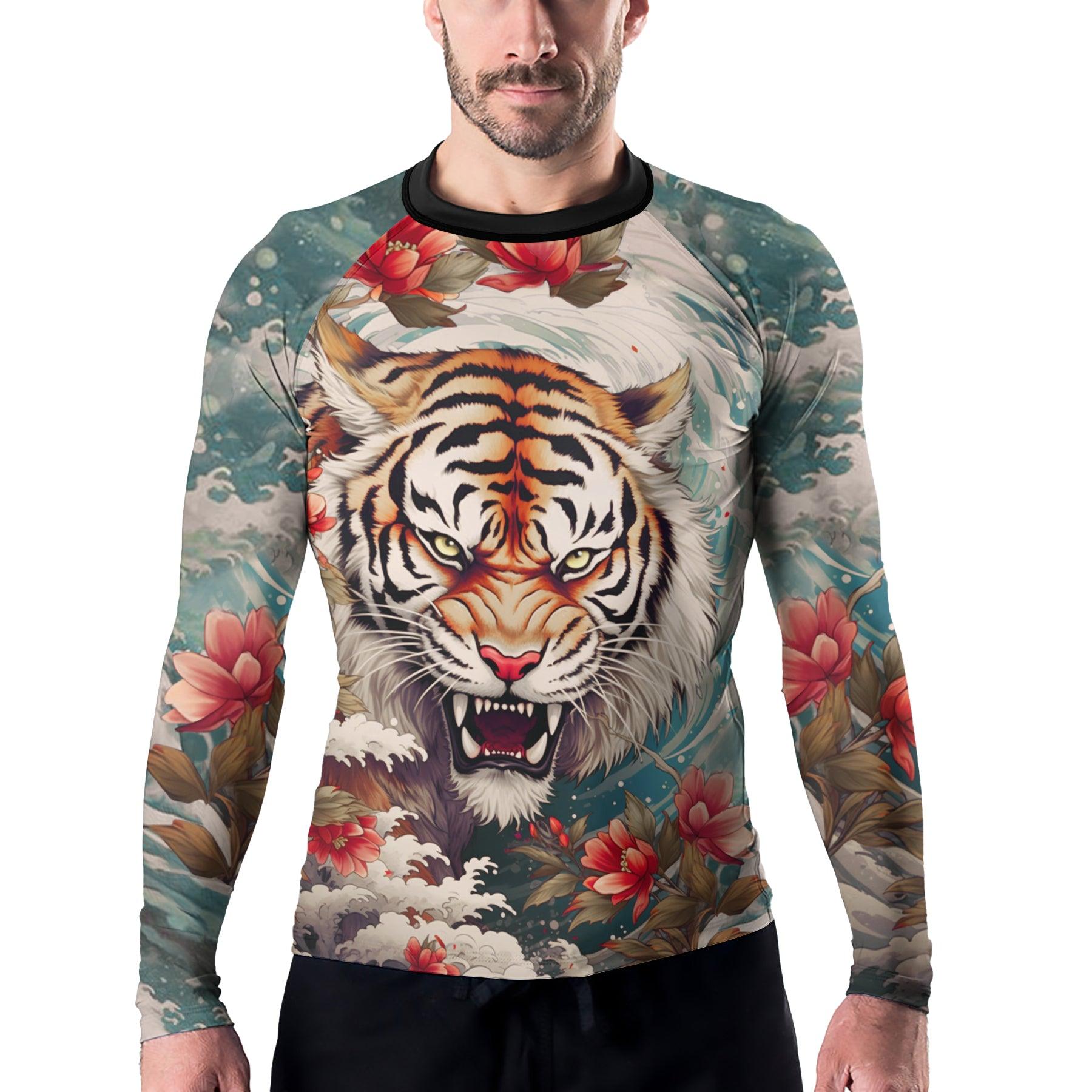 Rashninja Wild Freedom Tiger Men's Long Sleeve Rash Guard | Fightwear