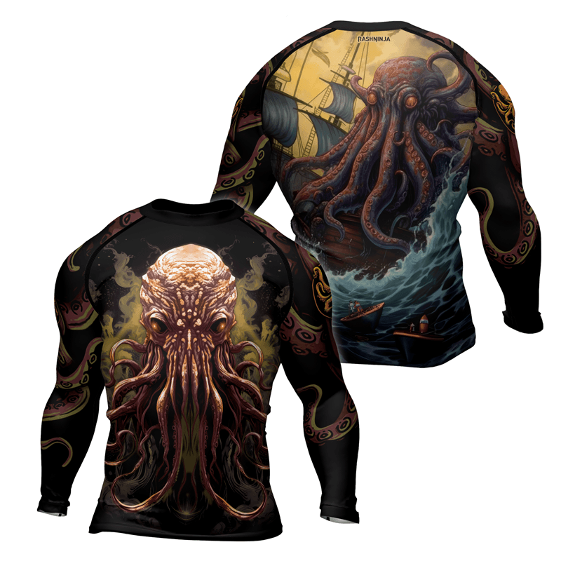 Rashninja Nightmare Nebula Cthulhu Men's Long Sleeve Rash Guard