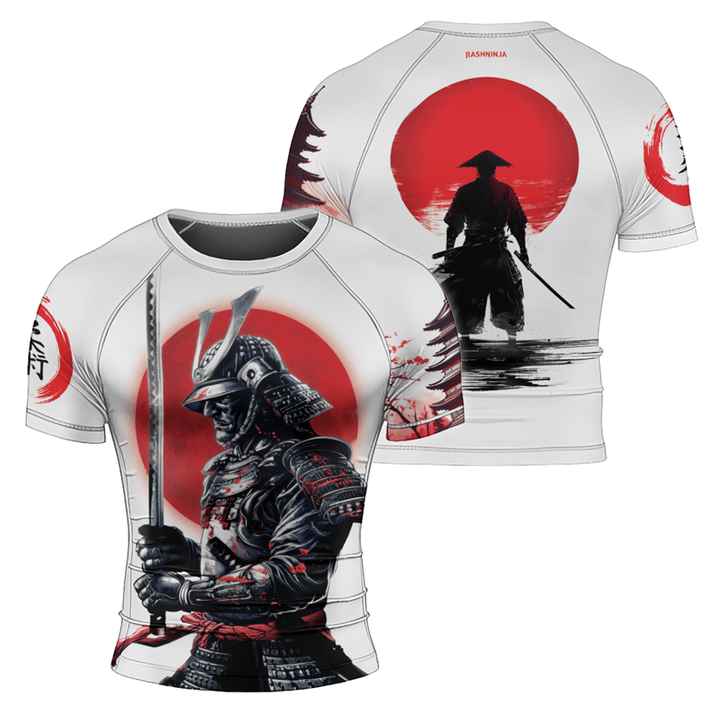 Rashninja Legendary Samurai Warrior Men's Short Sleeve Rash Guard
