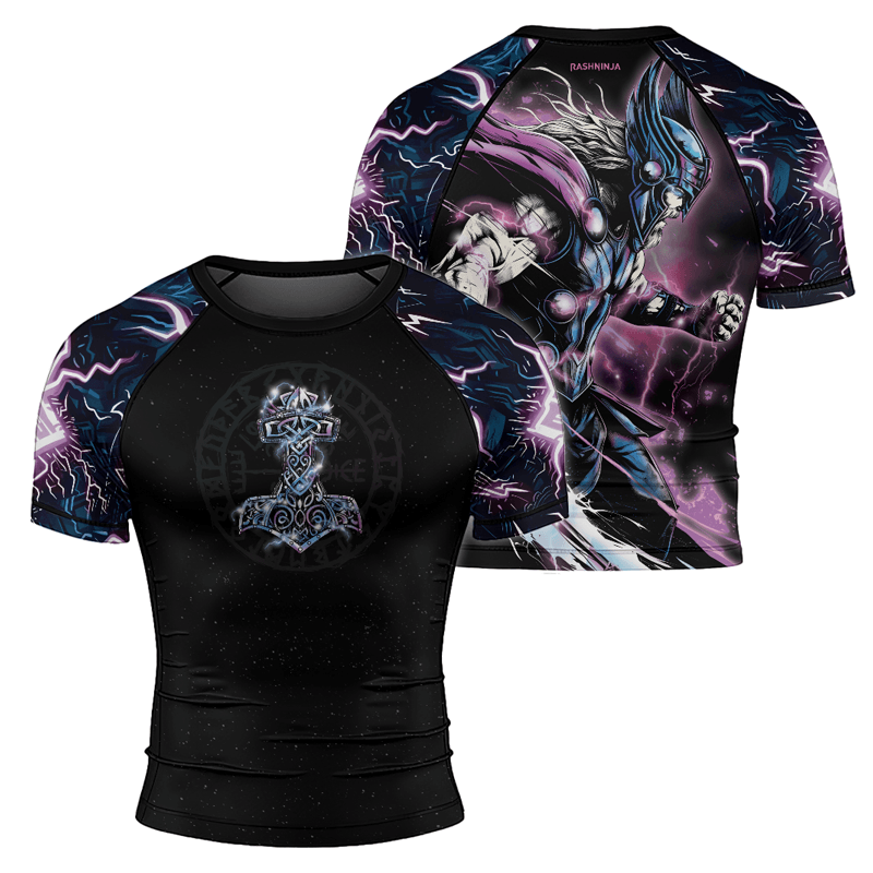 Rashninja Thor and Mjolnir Men's Short Sleeve Rash Guard | Fightwear