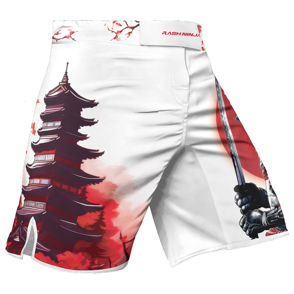 Rashninja Legendary Samurai Warrior Men's Fight Shorts | MMA Shorts