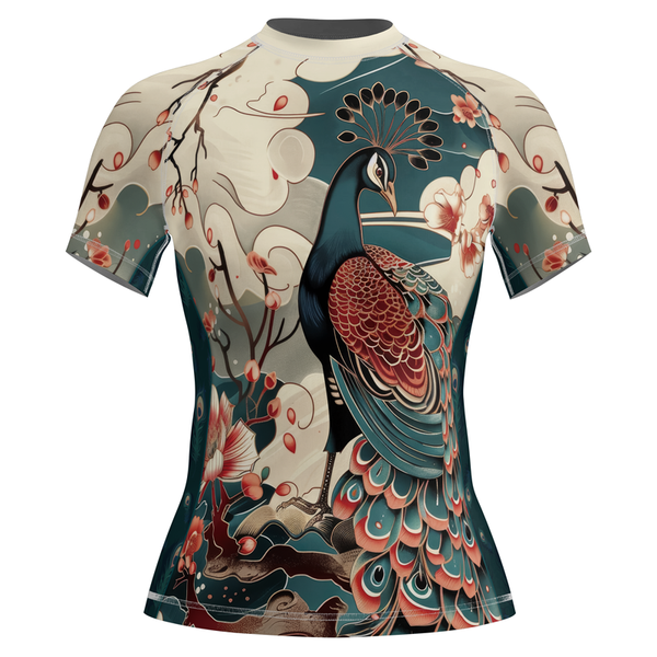 Rashninja Japanese Peacock Women's Short Sleeve Rash Guard | Fightwear