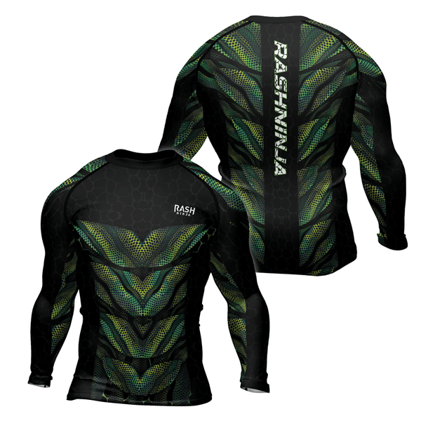 Rashninja Snake Skin Men's Long Sleeve Rash Guard | Fightwear