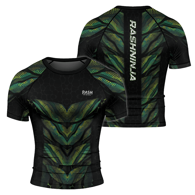 Rashninja Snake Skin Men's Short Sleeve Rash Guard | Fightwear