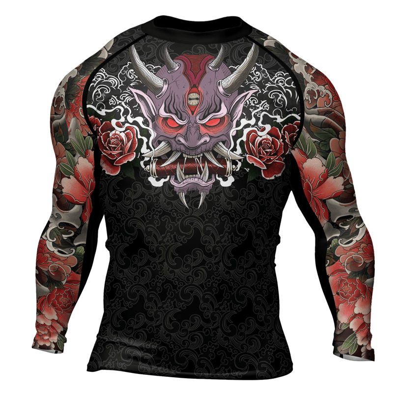 Rashninja Oni's Strength Men's Long Sleeve Rash Guard | Fightwear