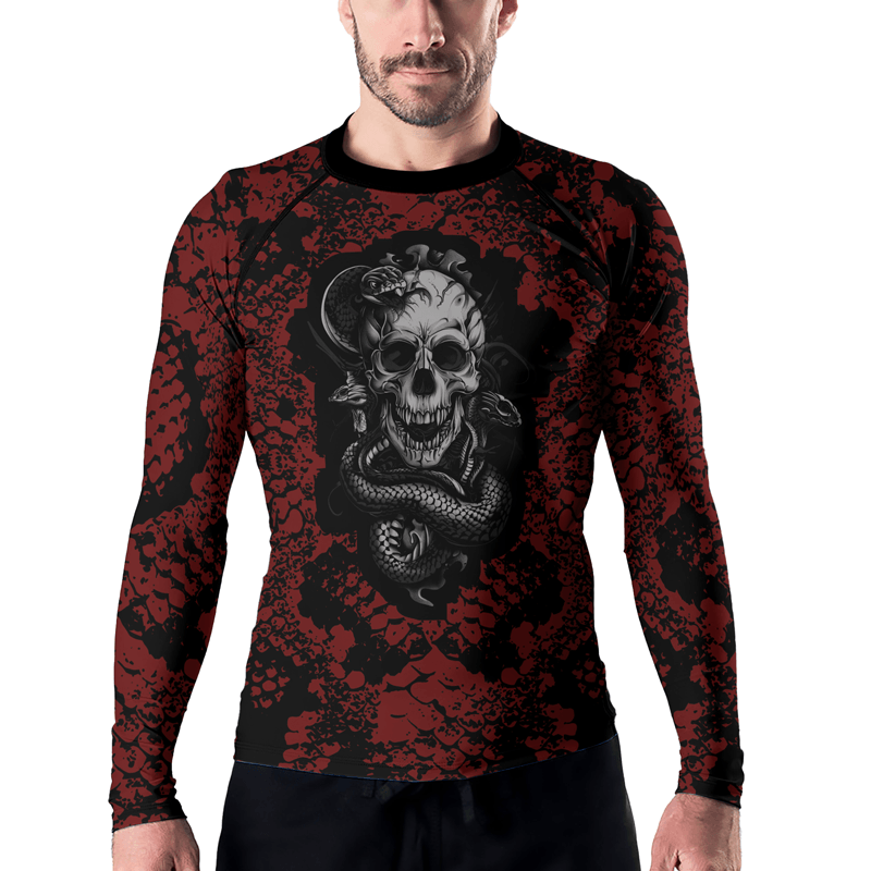 Rashninja Skull and Snake Men's Long Sleeve Rash Guard | Fightwear