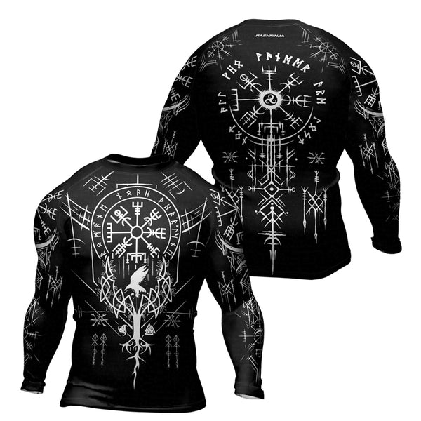 Rashninja Runes of Power Ranked Men's Long Sleeve Rash Guard