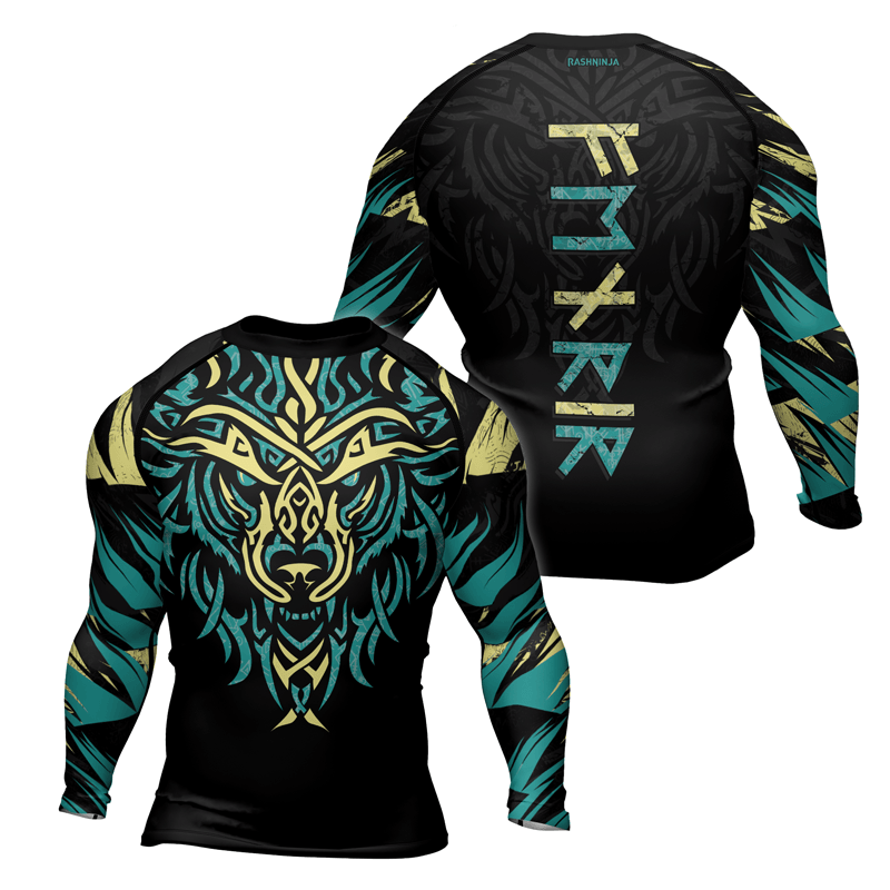 Rashninja Fenrir Wolf Men's Long Sleeve Rash Guard | Fightwear