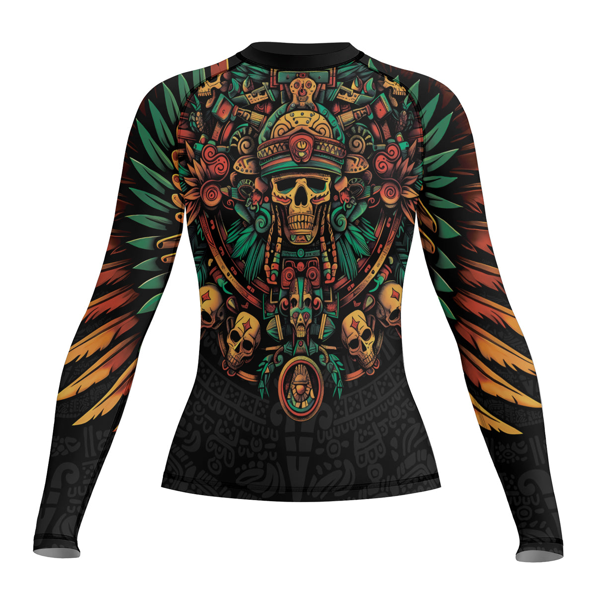 Rashninja Aztec Fire Dance Women's Long Sleeve Rash Guard