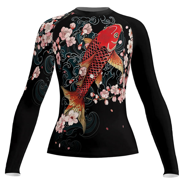 Rashninja Koi and Sakura Women's Long Sleeve Rash Guard | Rash Guard