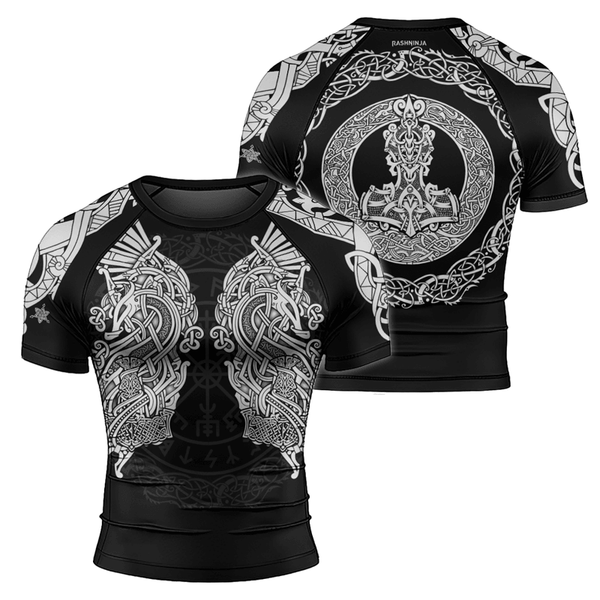 Rashninja Thor's Mighty Hammer Men's Short Sleeve Rash Guard|Fightwear