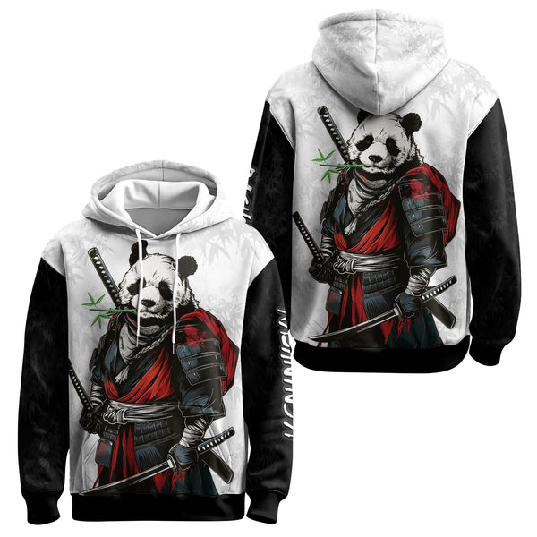 Rashninja Mystic Warrior Panda Samurai AOP Hoodie | Panda AOP Hoodie