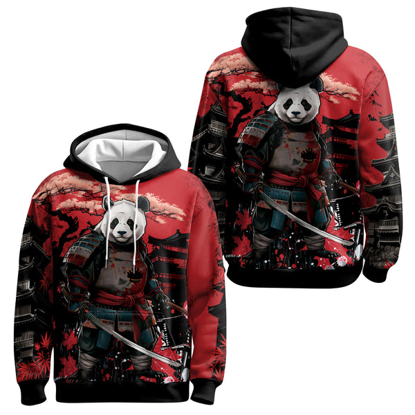 Rashninja Panda Samurai Legend AOP Hoodie | Samurai Panda AOP Hoodie