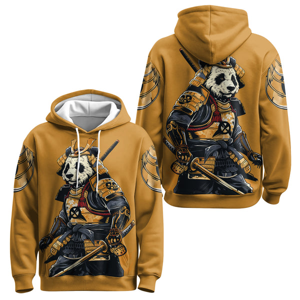 Rashninja Samurai Panda Strikes AOP Hoodie | Samurai Panda Hoodie