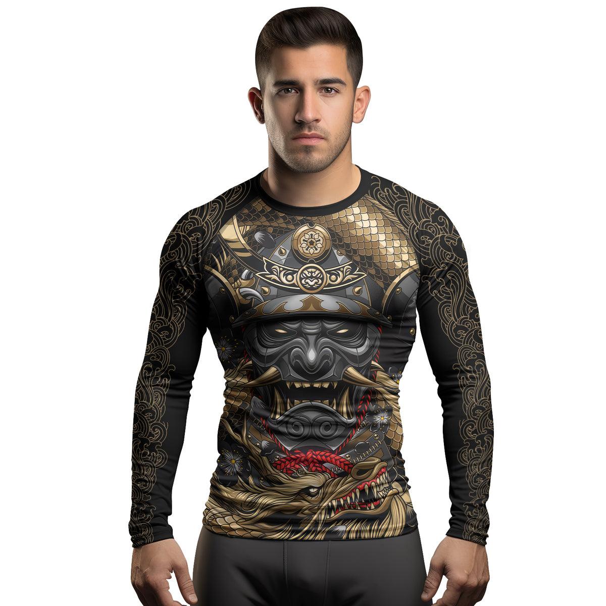 Rashninja Samurai vs Dragon Men's Long Sleeve Rash Guard | Fightwear