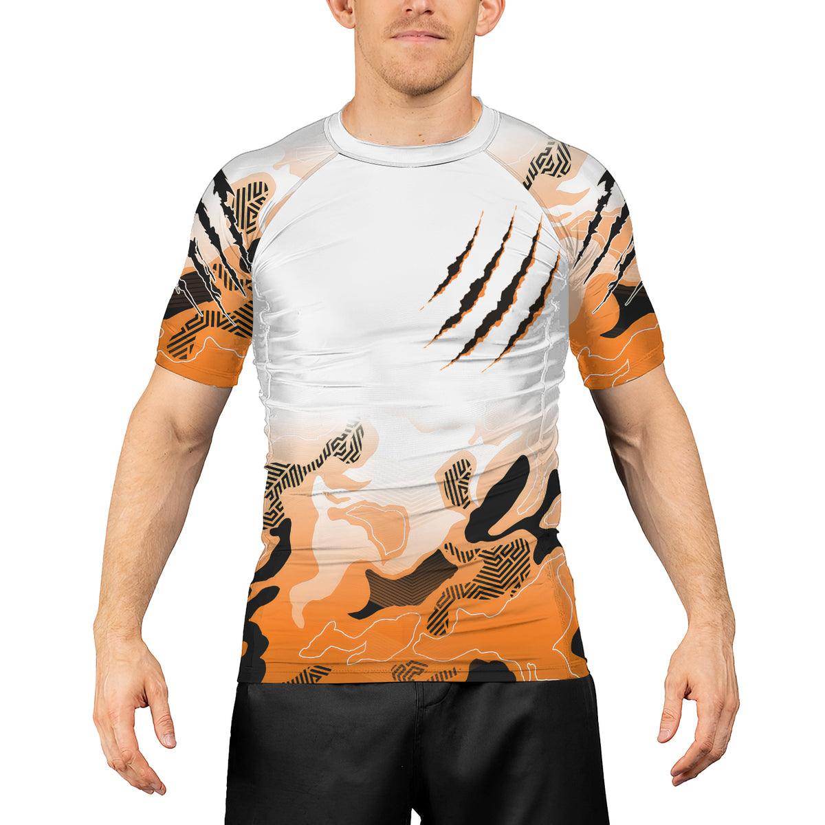 Rashninja Wild Tiger Men's Short Sleeve Rash Guard | Fightwear