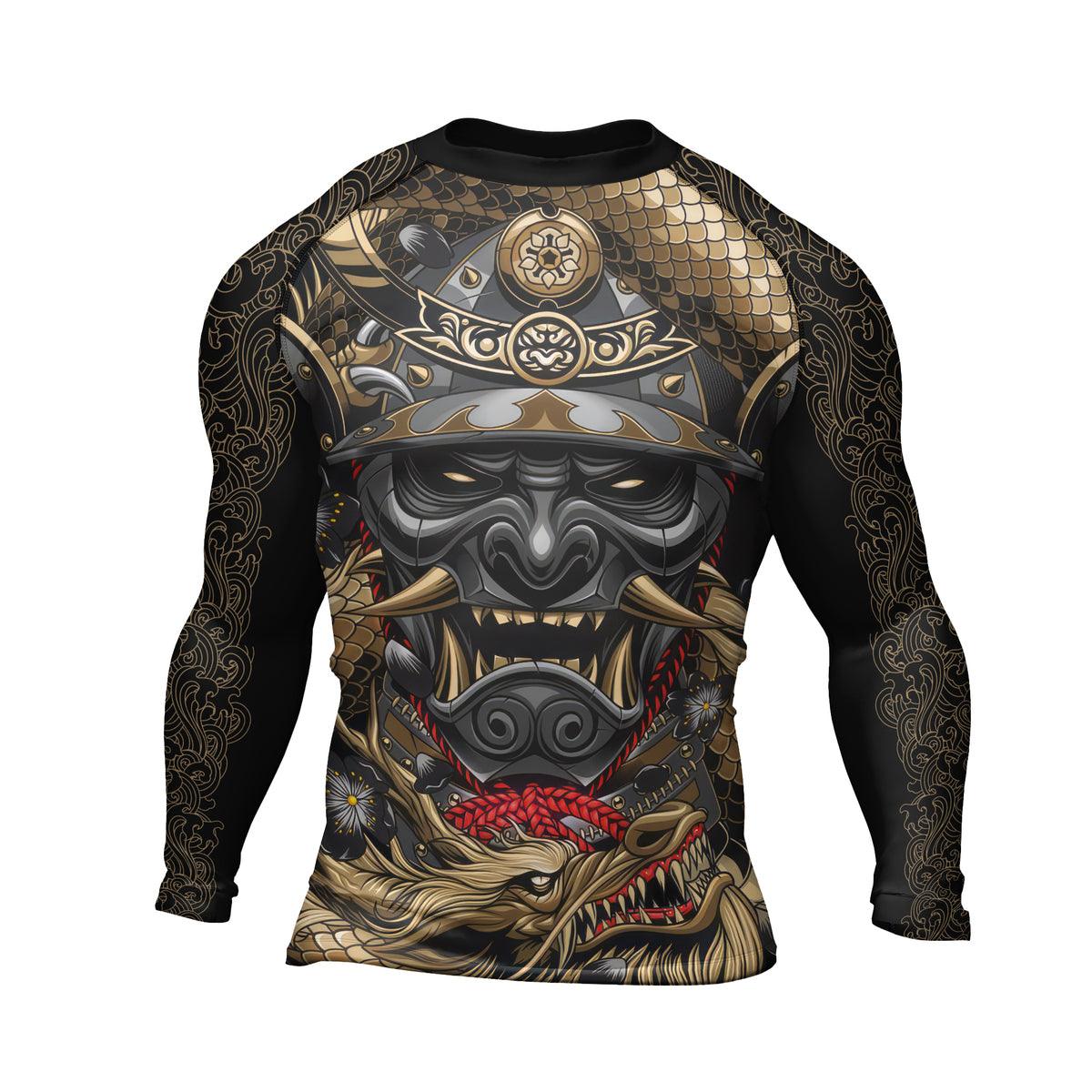 Rashninja Samurai vs Dragon Men's Long Sleeve Rash Guard | Fightwear