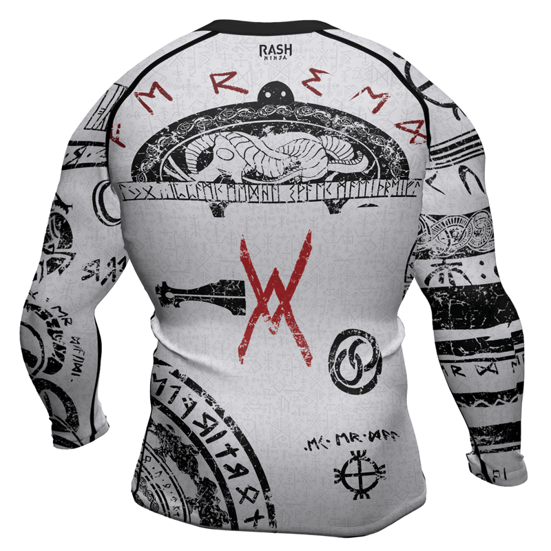 Rashninja Baldur Tattoo Art Men's Long Sleeve Rash Guard | Fightwear