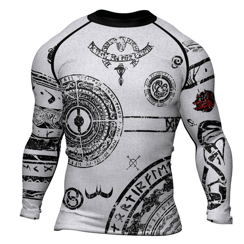 Rashninja Baldur Tattoo Art Men's Long Sleeve Rash Guard | Fightwear