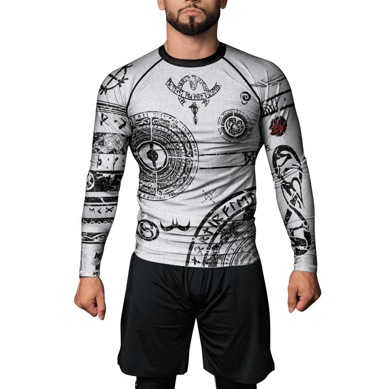 Rashninja Baldur Tattoo Art Men's Long Sleeve Rash Guard | Fightwear