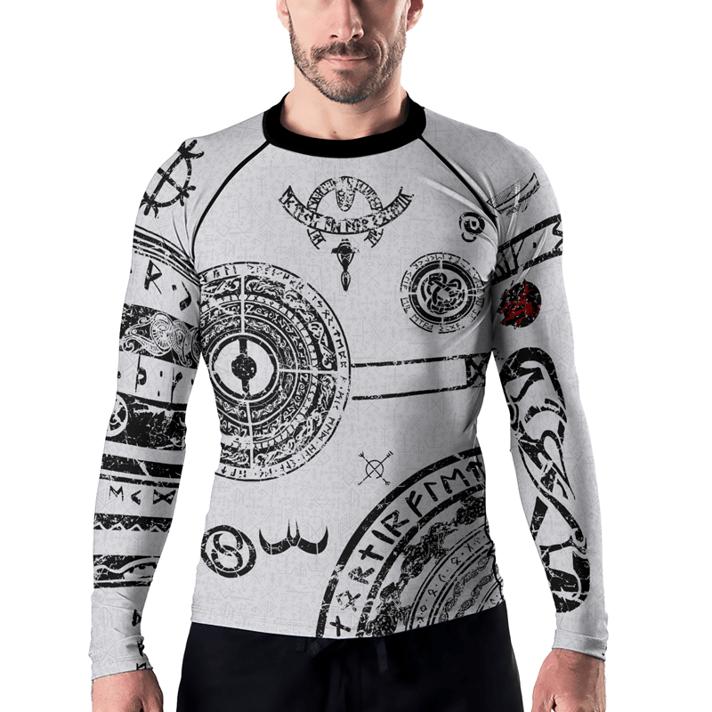 Rashninja Baldur Tattoo Art Men's Long Sleeve Rash Guard | Fightwear