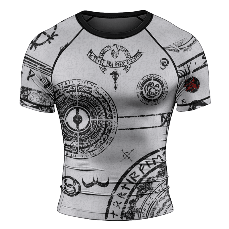 Rashninja Baldur Tattoo Art Men's Short Sleeve Rash Guard | Fightwear