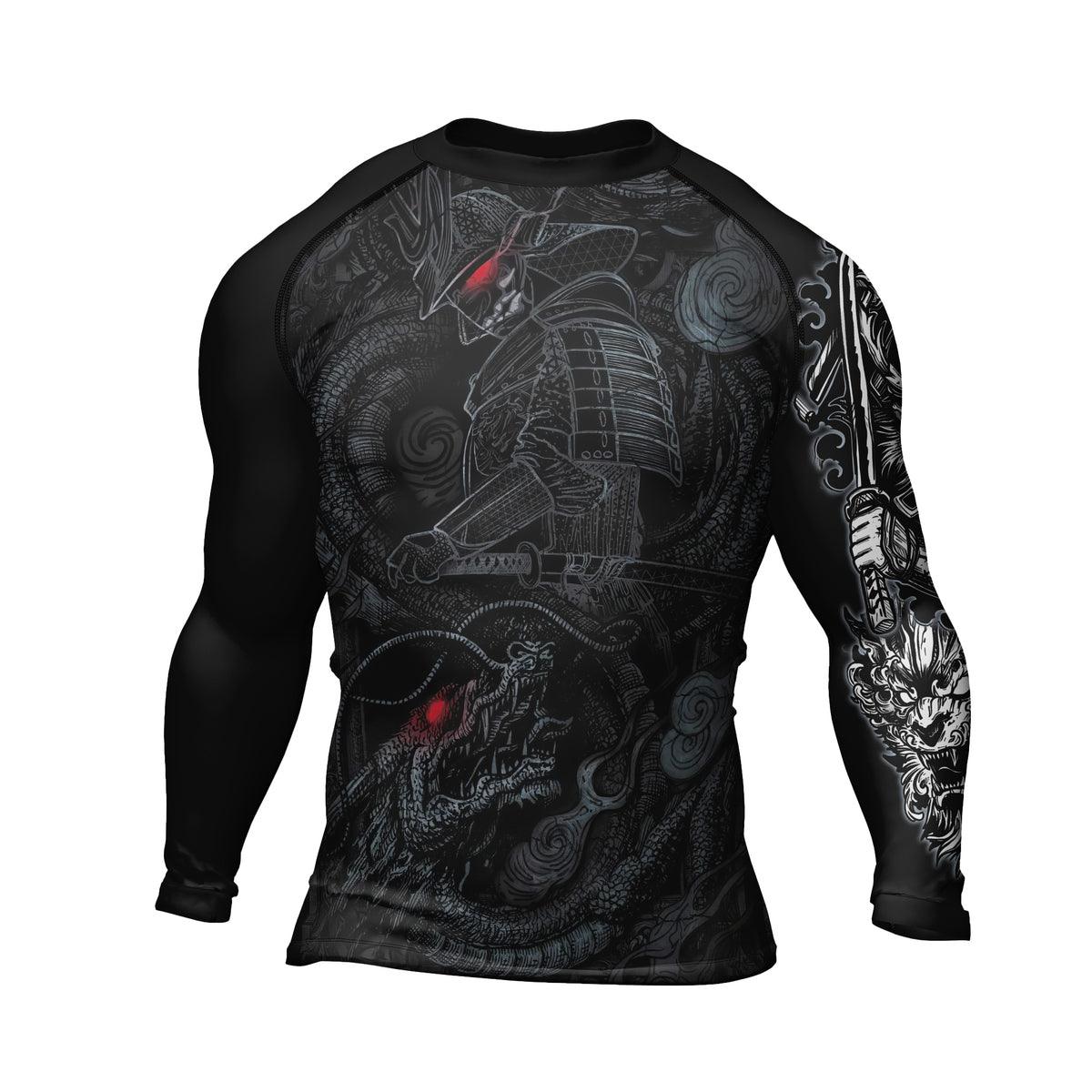 Rashninja Dragon Samurai Oni Men's Long Sleeve Rash Guard | Fightwear