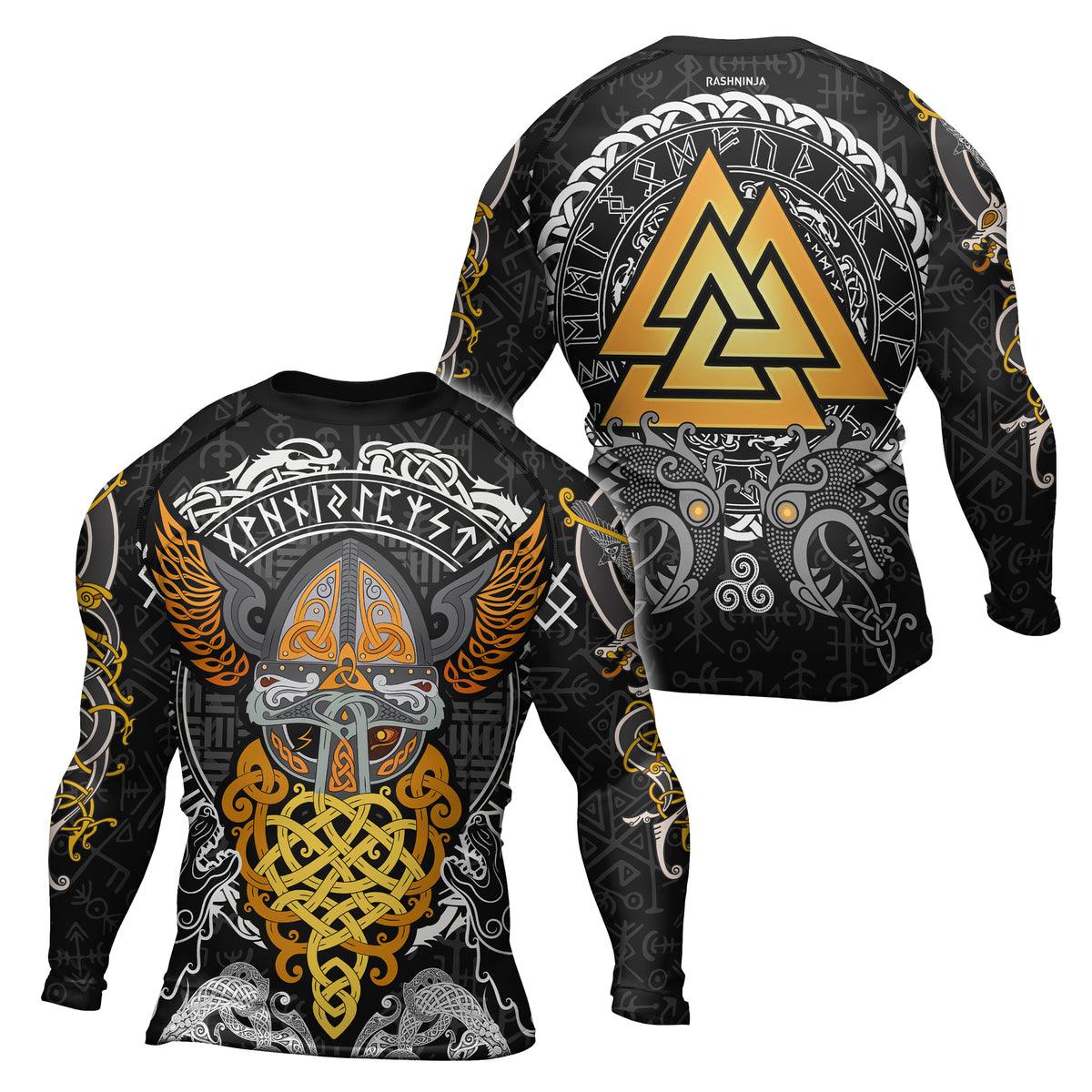 Rashninja Mighty Thor Wing Helmet Men's Long Sleeve Rash Guard