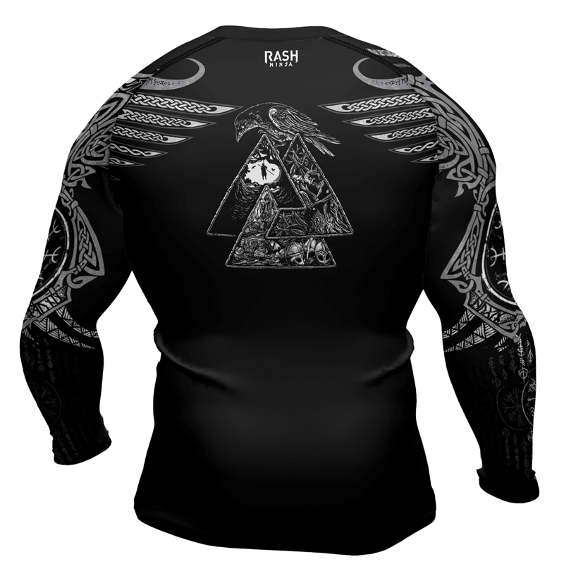 Rashninja Odin's Ravens Men's Long Sleeve Rash Guard | Fightwear