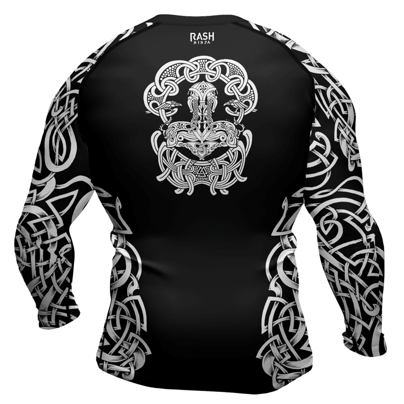 Rashninja Thor Hammer Mjolnir Men's Long Sleeve Rash Guard | Fightwear