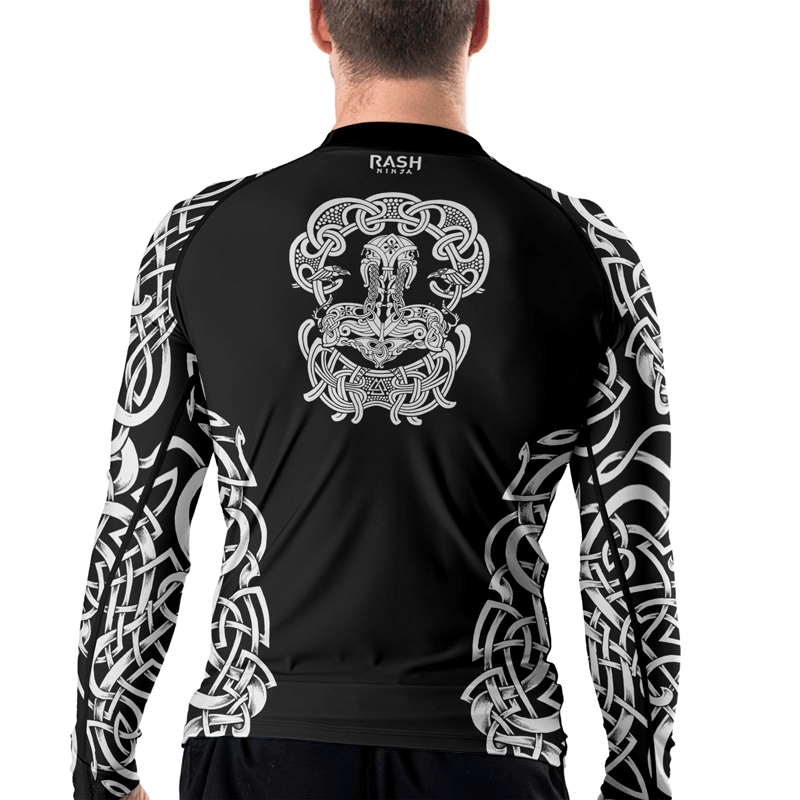 Rashninja Thor Hammer Mjolnir Men's Long Sleeve Rash Guard | Fightwear