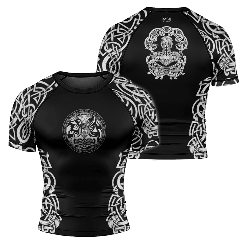 Rashninja Thor Hammer Mjolnir Men's Short Sleeve Rash Guard | Fightwear