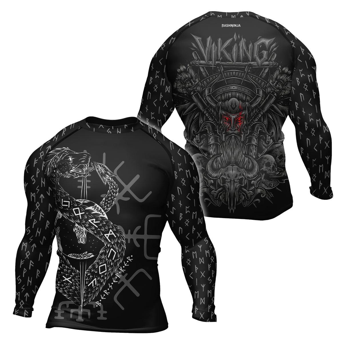 Rashninja Viking Jormungandr Men's Long Sleeve Rash Guard | Fightwear