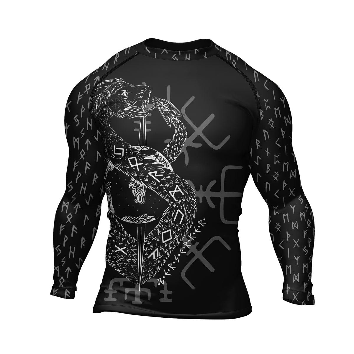 Rashninja Viking Jormungandr Men's Long Sleeve Rash Guard | Fightwear
