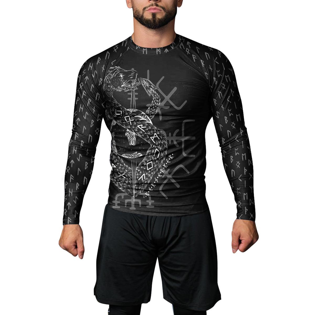 Rashninja Viking Jormungandr Men's Long Sleeve Rash Guard | Fightwear