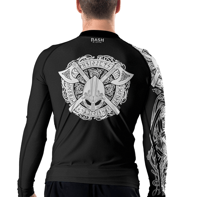 Rashninja Viking Valhalla Axe Men's Long Sleeve Rash Guard | Fightwear
