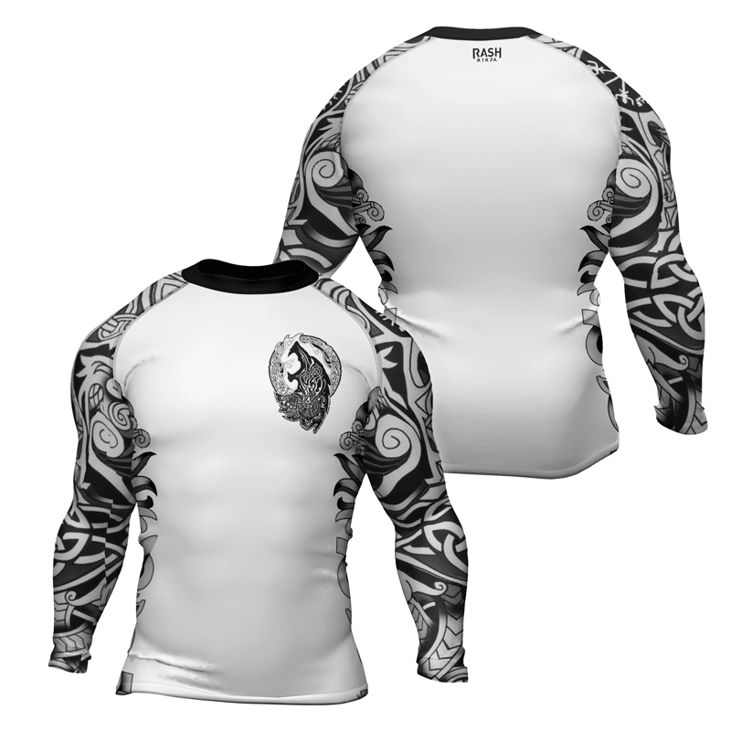 Rashninja Viking Wolf Fenrir Men's Long Sleeve Rash Guard | Fightwear