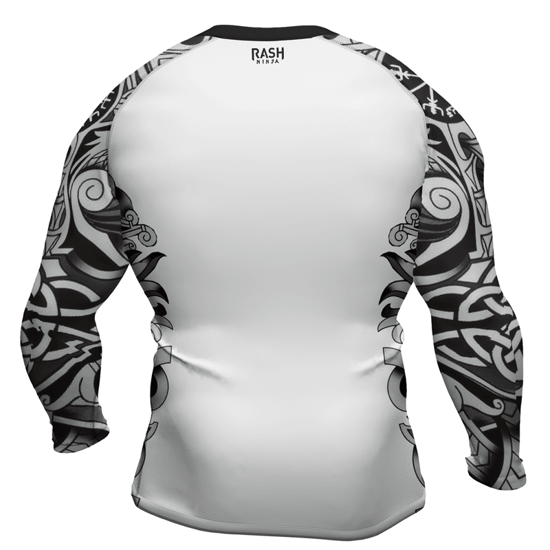 Rashninja Viking Wolf Fenrir Men's Long Sleeve Rash Guard | Fightwear