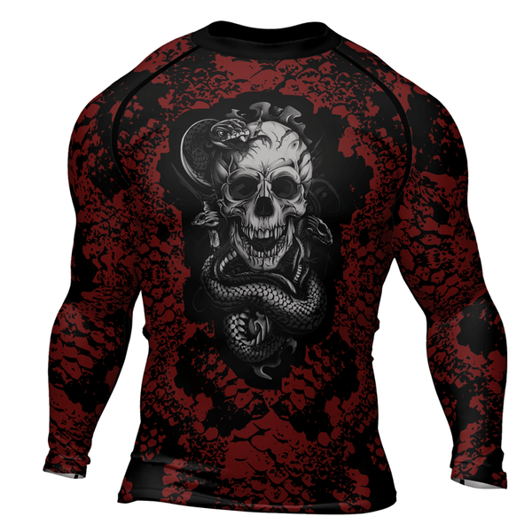 Rashninja Skull and Snake Men's Long Sleeve Rash Guard | Fightwear