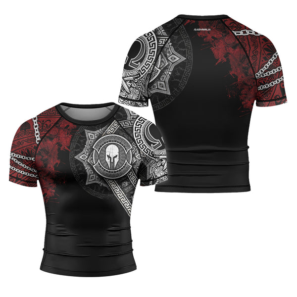 Rashninja Spartan Legacy Ranked Men's Short Sleeve Rash Guard