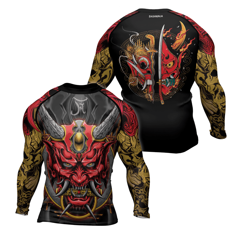 Rashninja Oni's Japanese Folklore Men's Long Sleeve Rash Guard