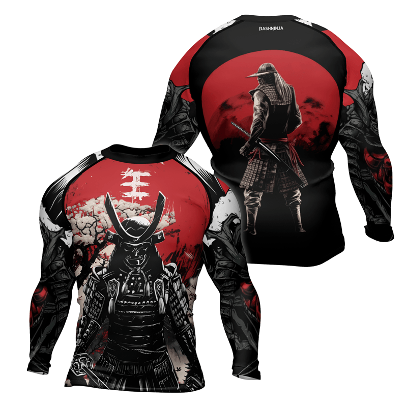 Rashninja Samurai Warrior Katana Men's Long Sleeve Rash Guard